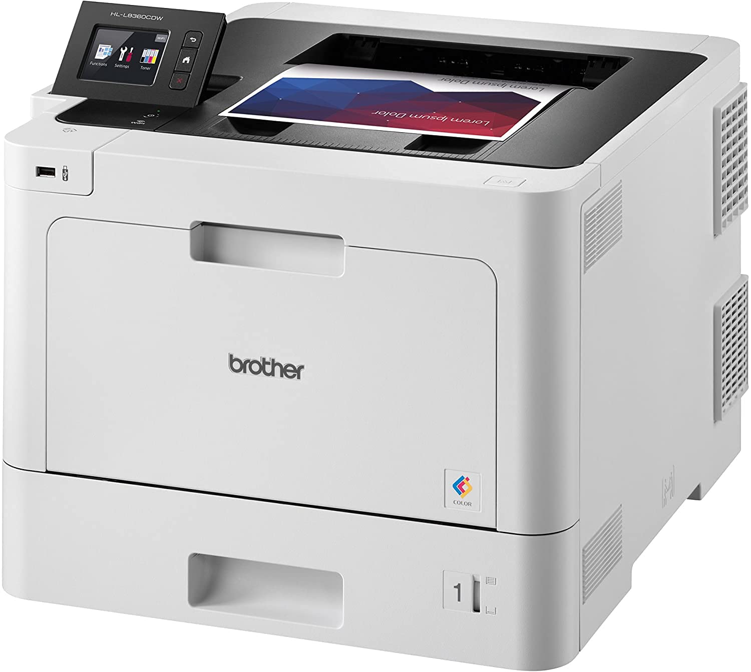 Brother L-8360CDW Series Business Color Laser Printer I Wireless I Mobile Printing I Auto 2-Sided Printing I Up to 33 ppm I 2.7" Color Touchscreen + Printer Cable