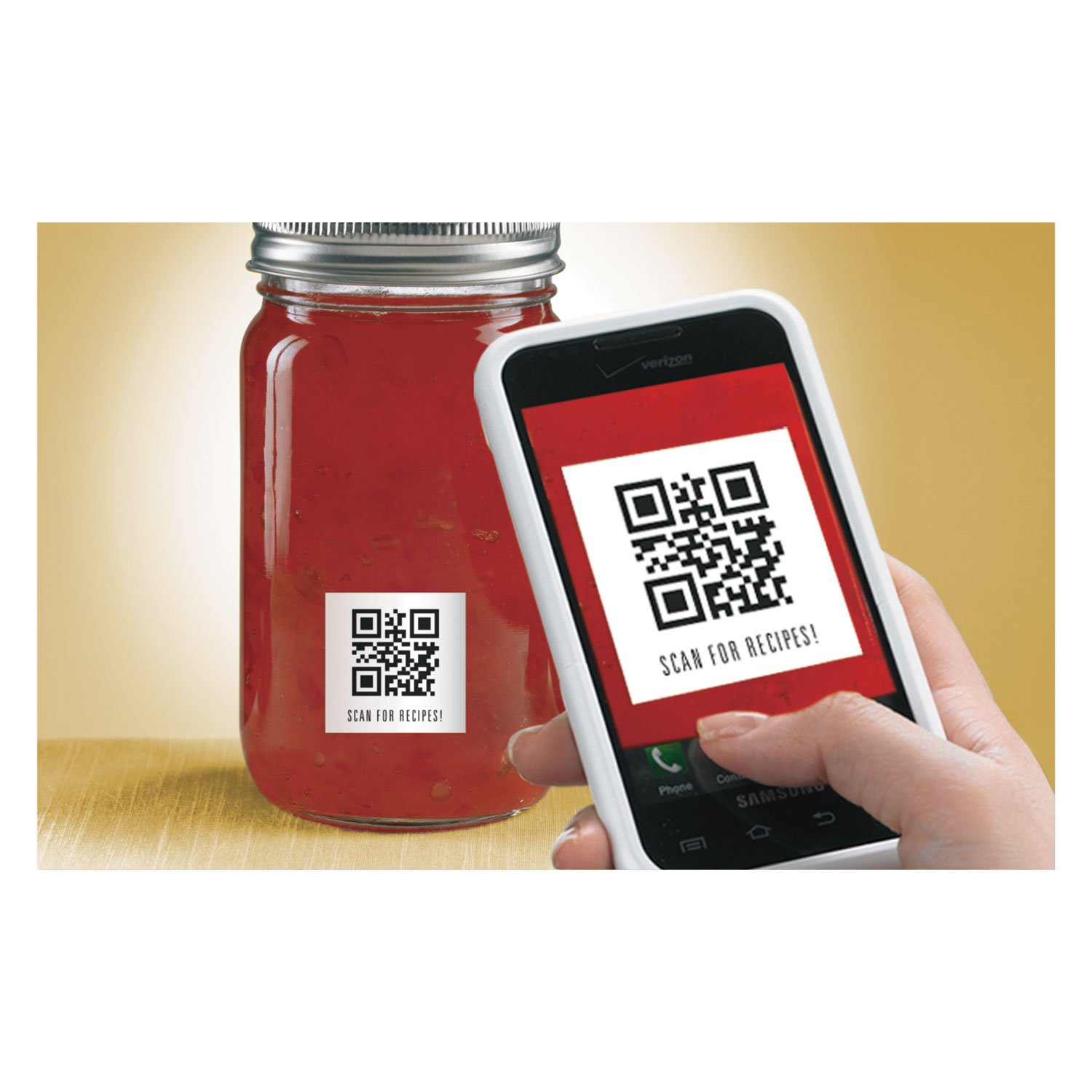 Avery Square Labels for Laser & Inkjet Printers, Sure Feed, 2" x 2", 300 White Labels (22806)