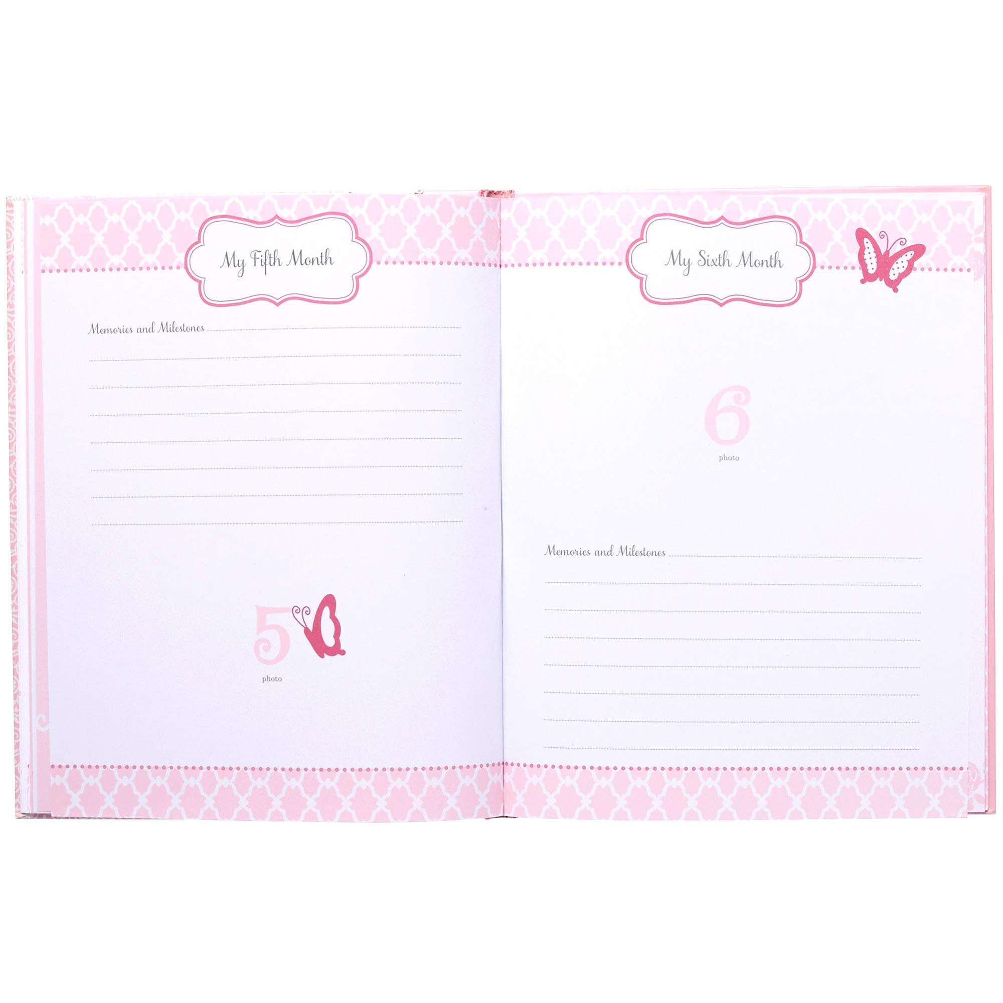 C.R. Gibson Pink and White 'Sweet Baby Girl' Bound First Five Years Baby Book, 64pgs, 10'' W x 11.75'' H