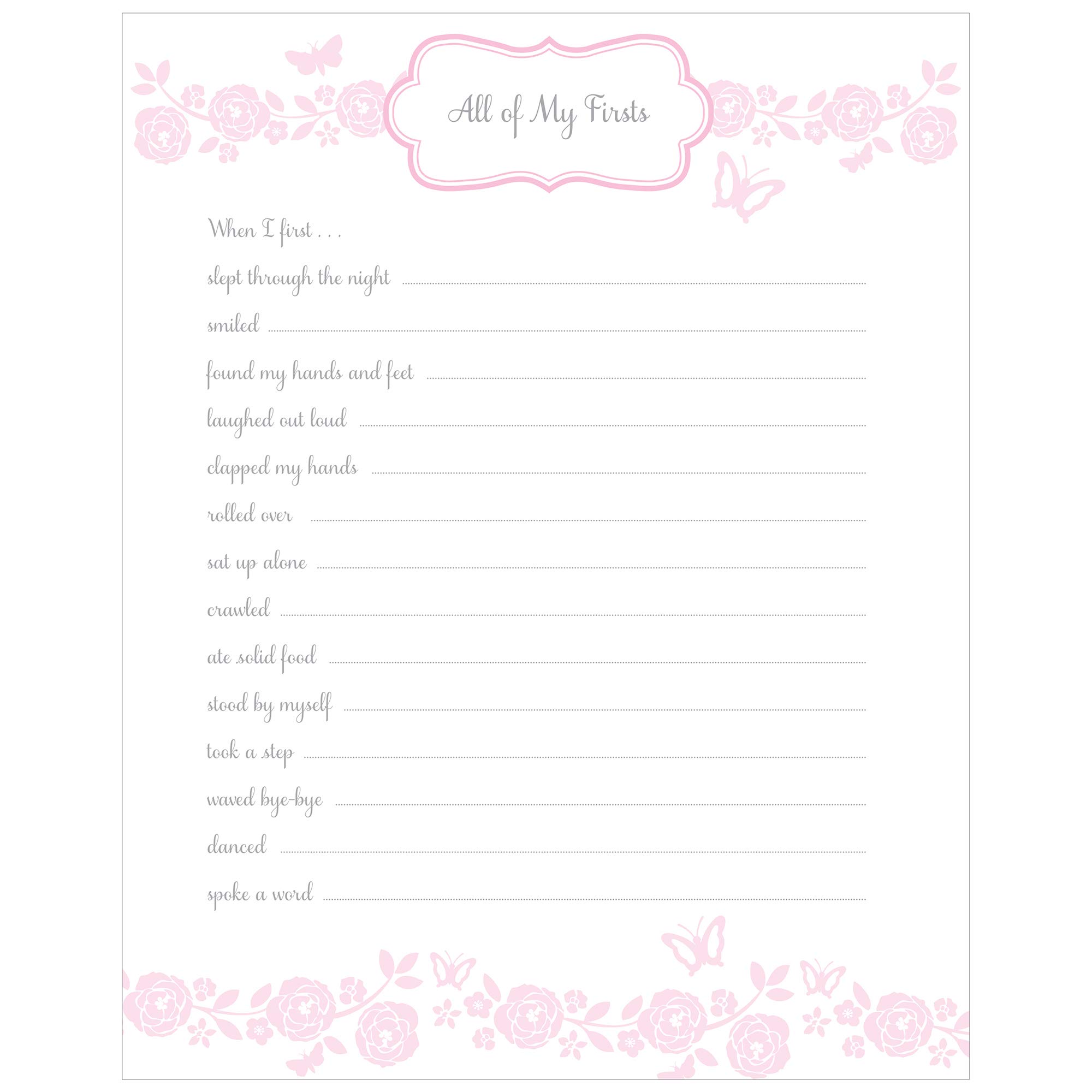 C.R. Gibson Pink and White 'Sweet Baby Girl' Bound First Five Years Baby Book, 64pgs, 10'' W x 11.75'' H