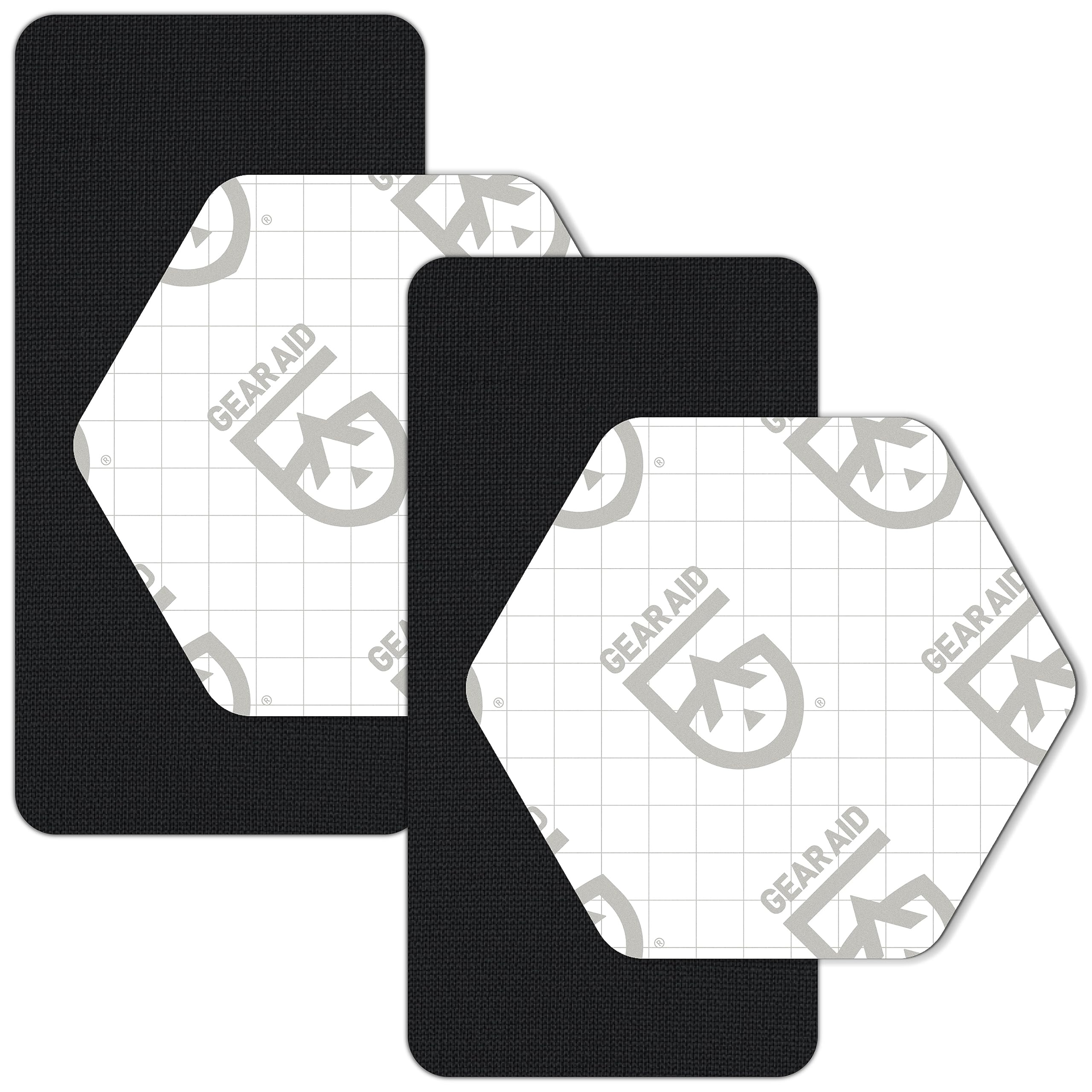 Gear Aid Tenacious Tape GORE-TEX Fabric Patches , Black, 3” Round & 2” x 4” Rectangle, 2 Count (Pack of 2)