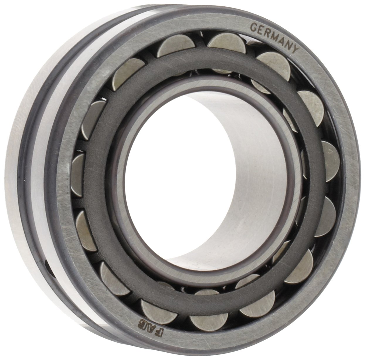 FAG 22211E1K-C3 Spherical Roller Bearing, Tapered Bore, Steel Cage, C3 Clearance, Metric, 55mm ID, 100mm OD, 25mm Width, 8500rpm Maximum Rotational Speed, 32822 lbf Static Load Capacity, 31473 lbf Dynamic Load Capacity