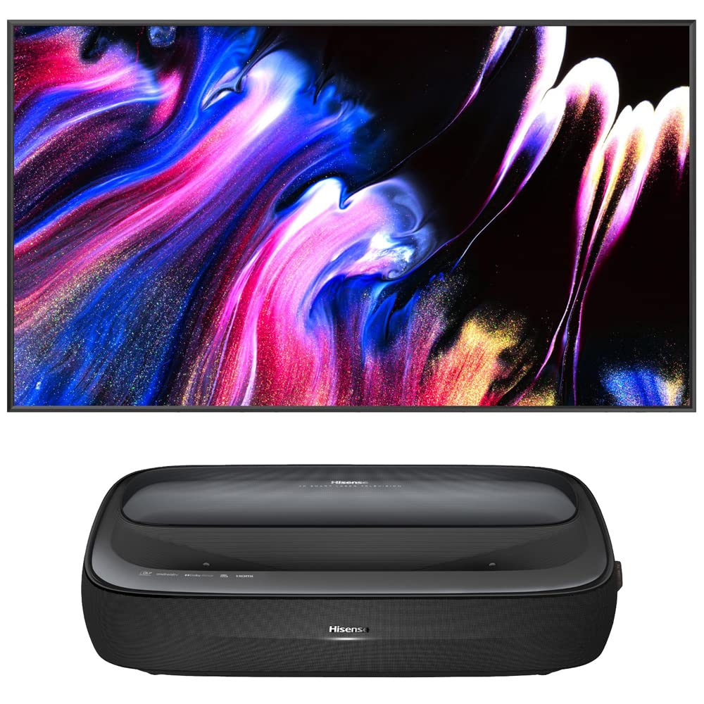 Hisense 120L9G-CINE120A 120" TriChroma Laser 4K TV Projector with 120" ALR Screen Bundle with Premium 2 YR CPS Enhanced Protection Pack