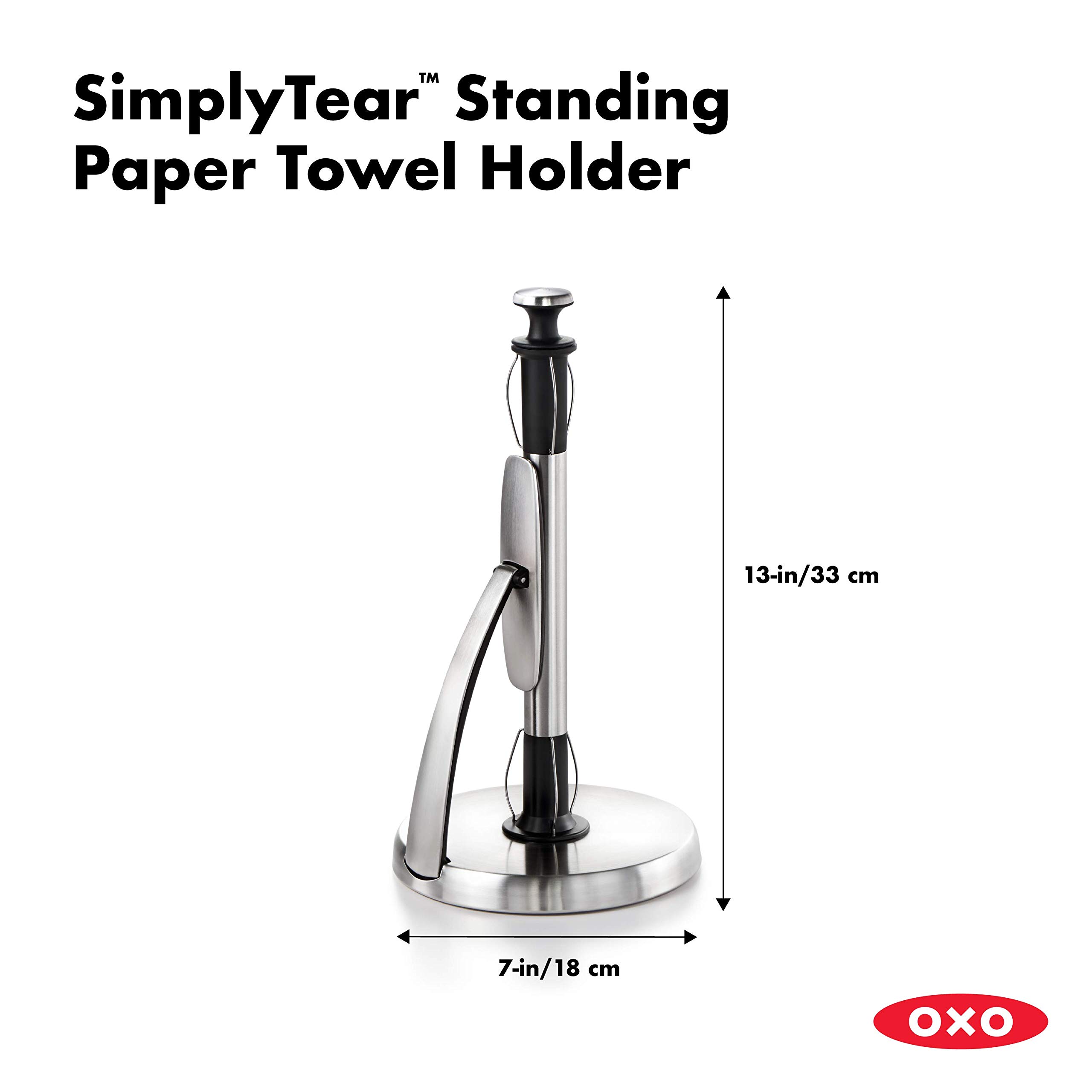 OXO Good Grips SimplyTear Paper Towel HolderĀ - Stainless Steel & Stainless Steel Good Grips Sinkware Caddy, One Size