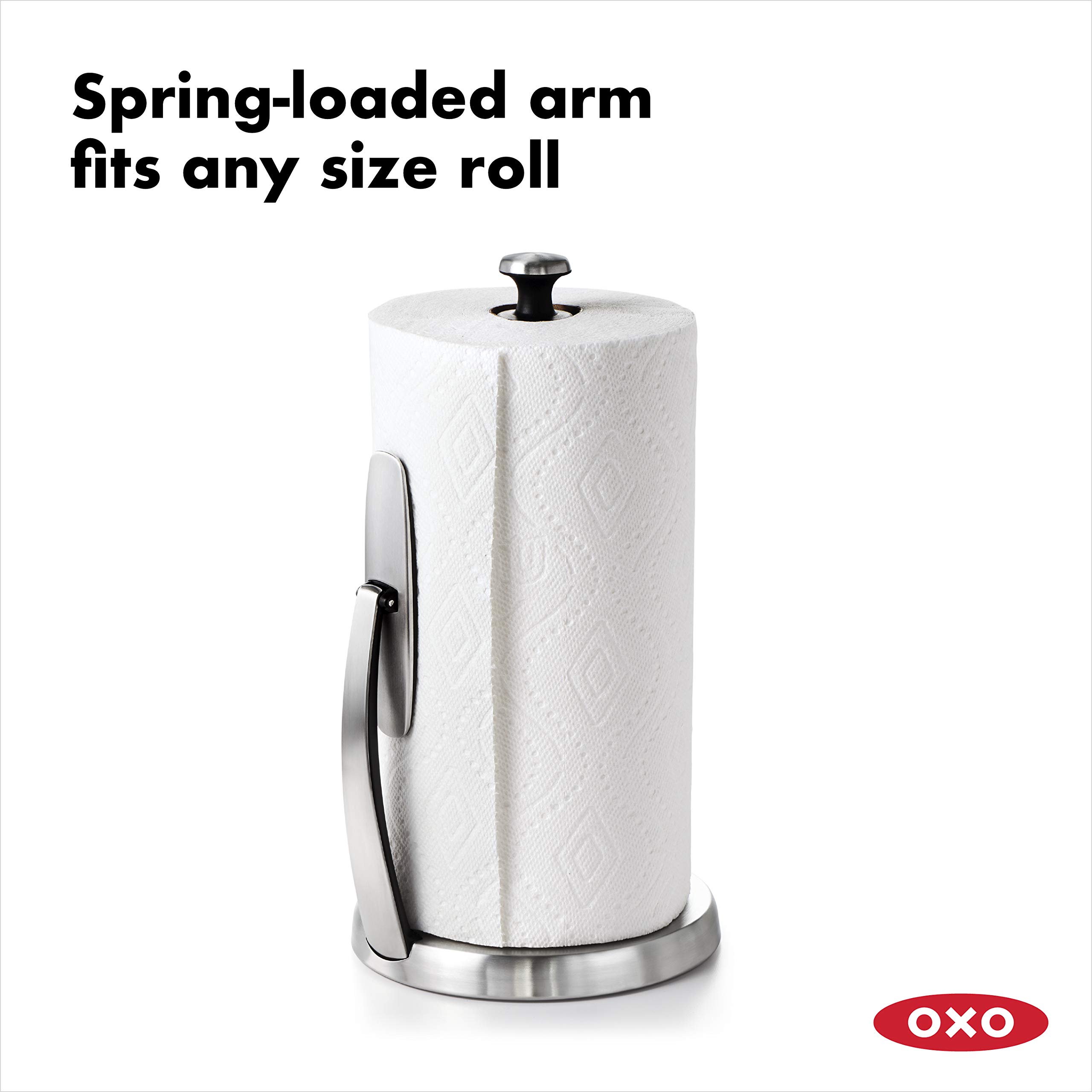 OXO Good Grips SimplyTear Paper Towel HolderĀ - Stainless Steel & Stainless Steel Good Grips Sinkware Caddy, One Size