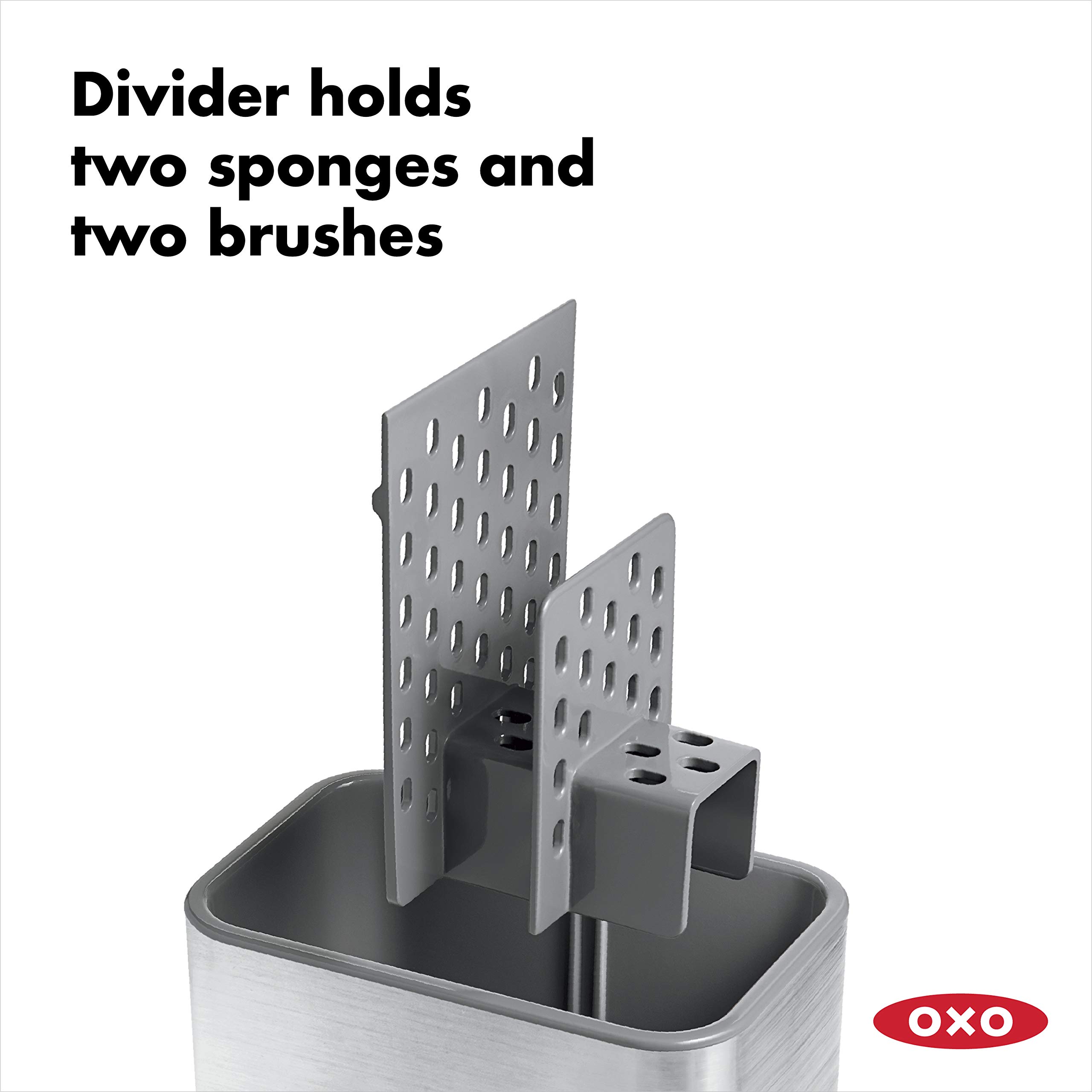 OXO Good Grips SimplyTear Paper Towel HolderĀ - Stainless Steel & Stainless Steel Good Grips Sinkware Caddy, One Size