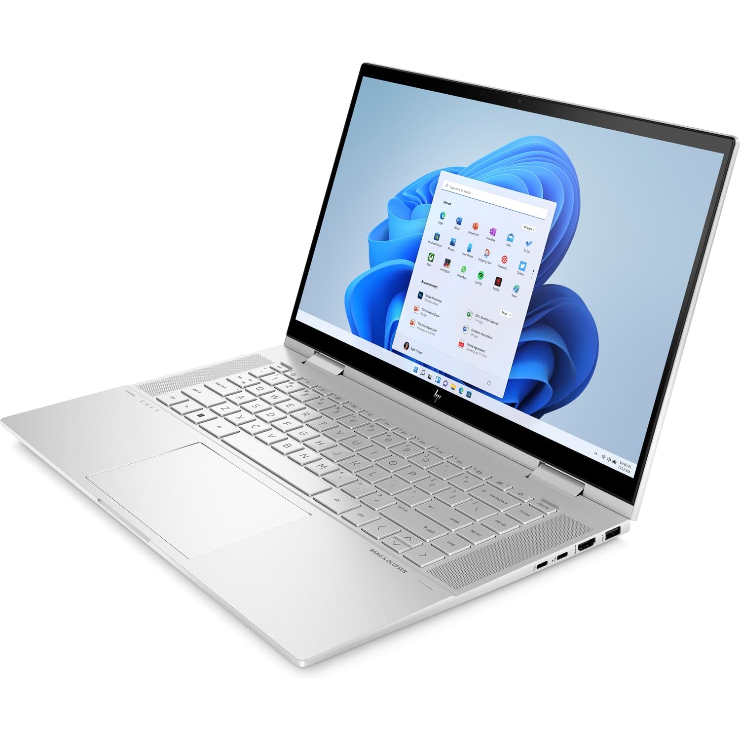 HP Envy x360 2-in-1 Laptop 15-EW0013DX 15.6" FHD Touchscreen, Intel Core i5-1235U, 8GB DDR4 RAM, 256GB SSD Storage, Windows 11 Home, Natural Silver (Renewed)