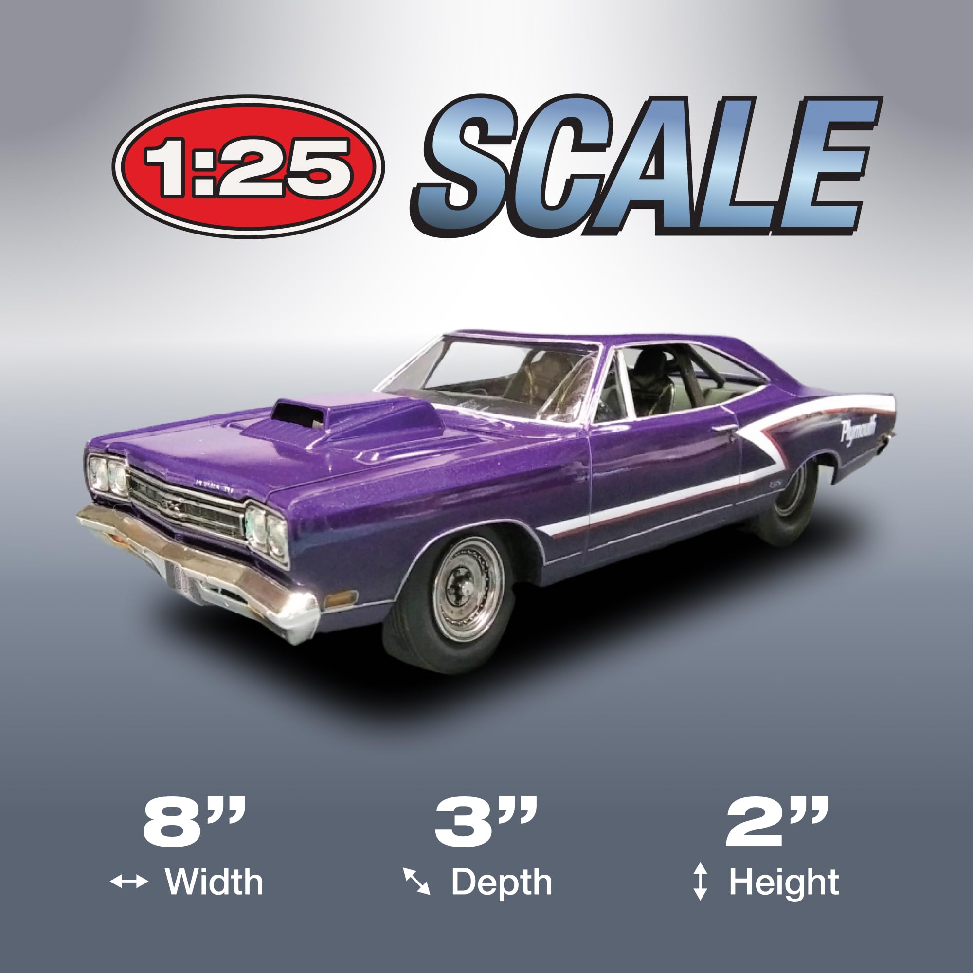 AMT 1969 Plymouth GTX Hardtop Pro Street 1:25 Scale Model Kit