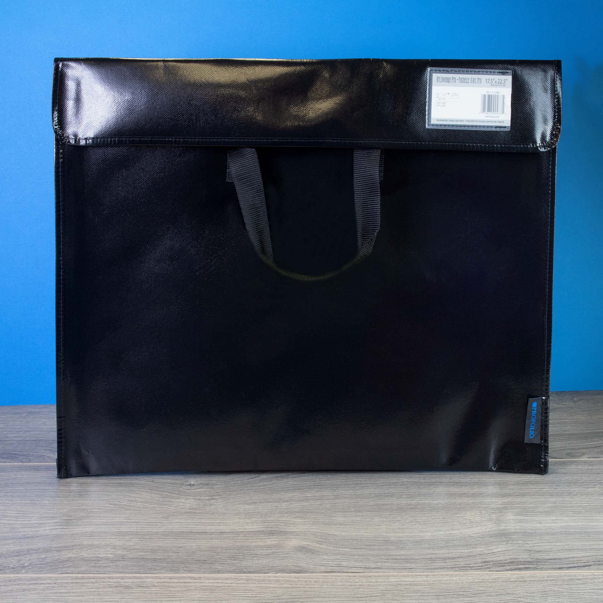 Itoya Art Profolio Brand Art Envelopes, 17.5x22.5", Stitching and a Durable Handle, Color: Black.