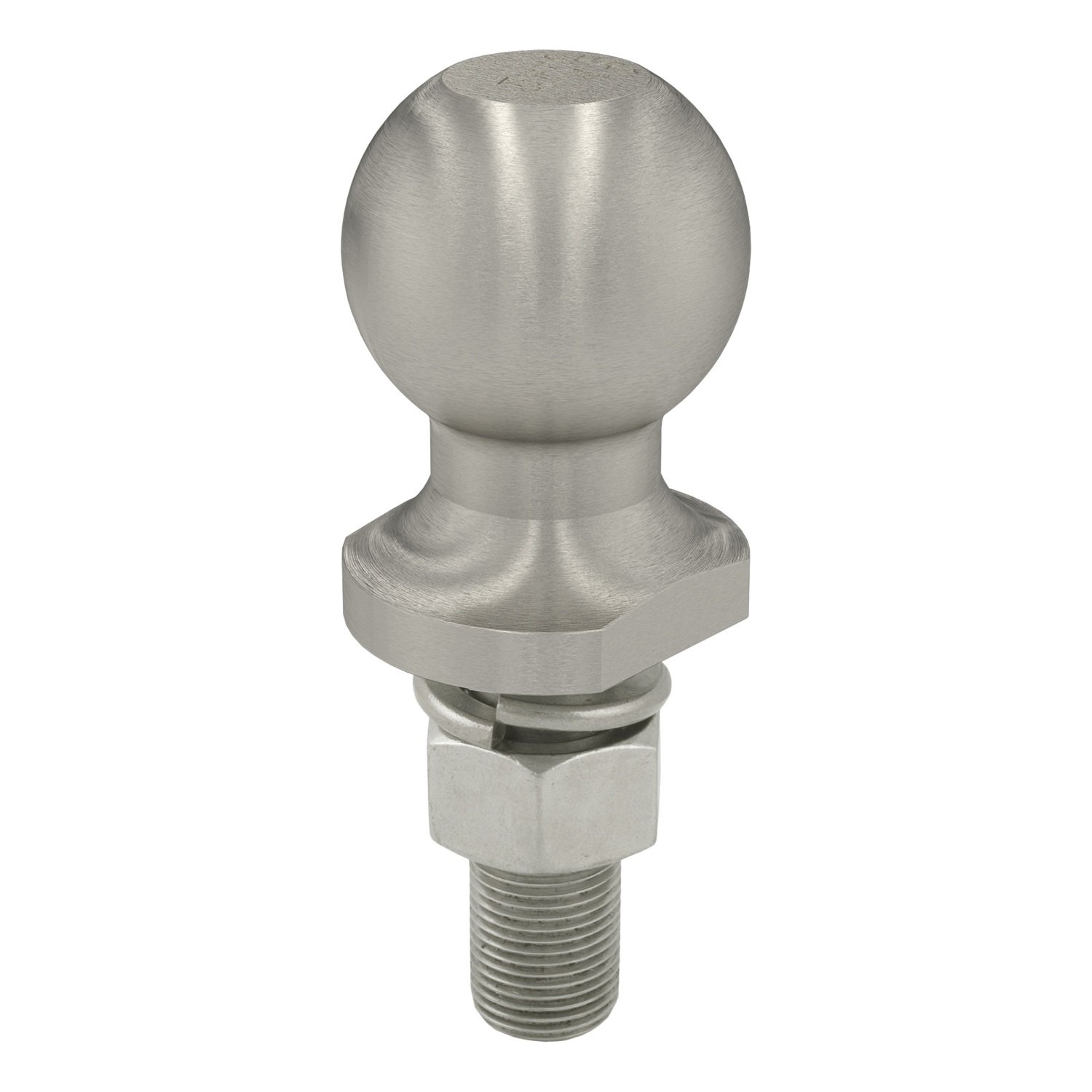 CURT 40050 Stainless Steel Trailer Hitch Ball, 2,000 lbs, 1-7/8-Inch Diameter, 3/4 x 2-1/8-Inch Shank