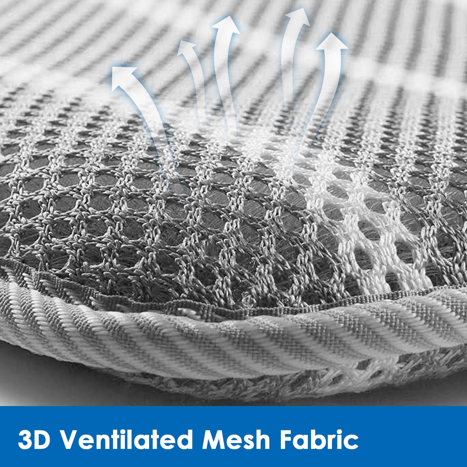 AEROiVi Office Chair Cushion, Non-Slip Car Seat Cushion with 3D Airmesh Pad Easy to Wash Breathable for Long Sitting for Relief and Comfort Square