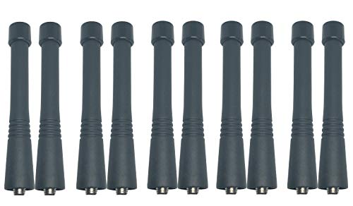 10 x VHF Stubby Antenna 136-174 MHz Compatible for Motorola CP150 CP200 CP200D CP200XLS CT250 GP320 GP328 GP340 GP380 GP640 HT750 HT1250 HT1550 Two Way Radio