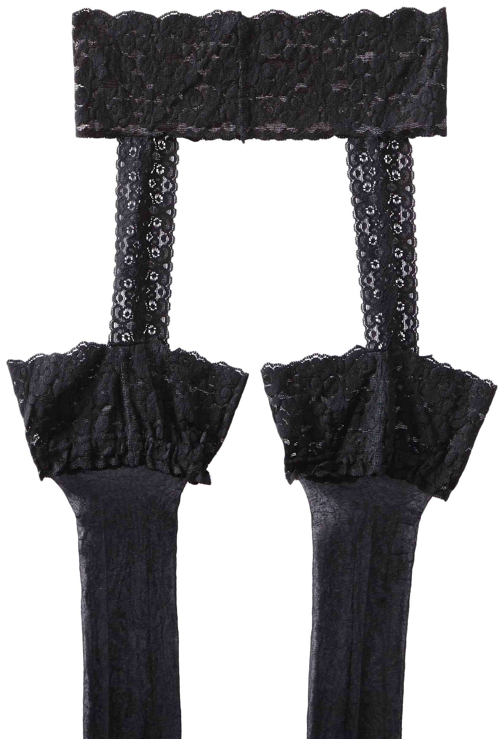Berkshire womens Lace Garter With Stockings 4909 Pantyhose, Black, 1X US