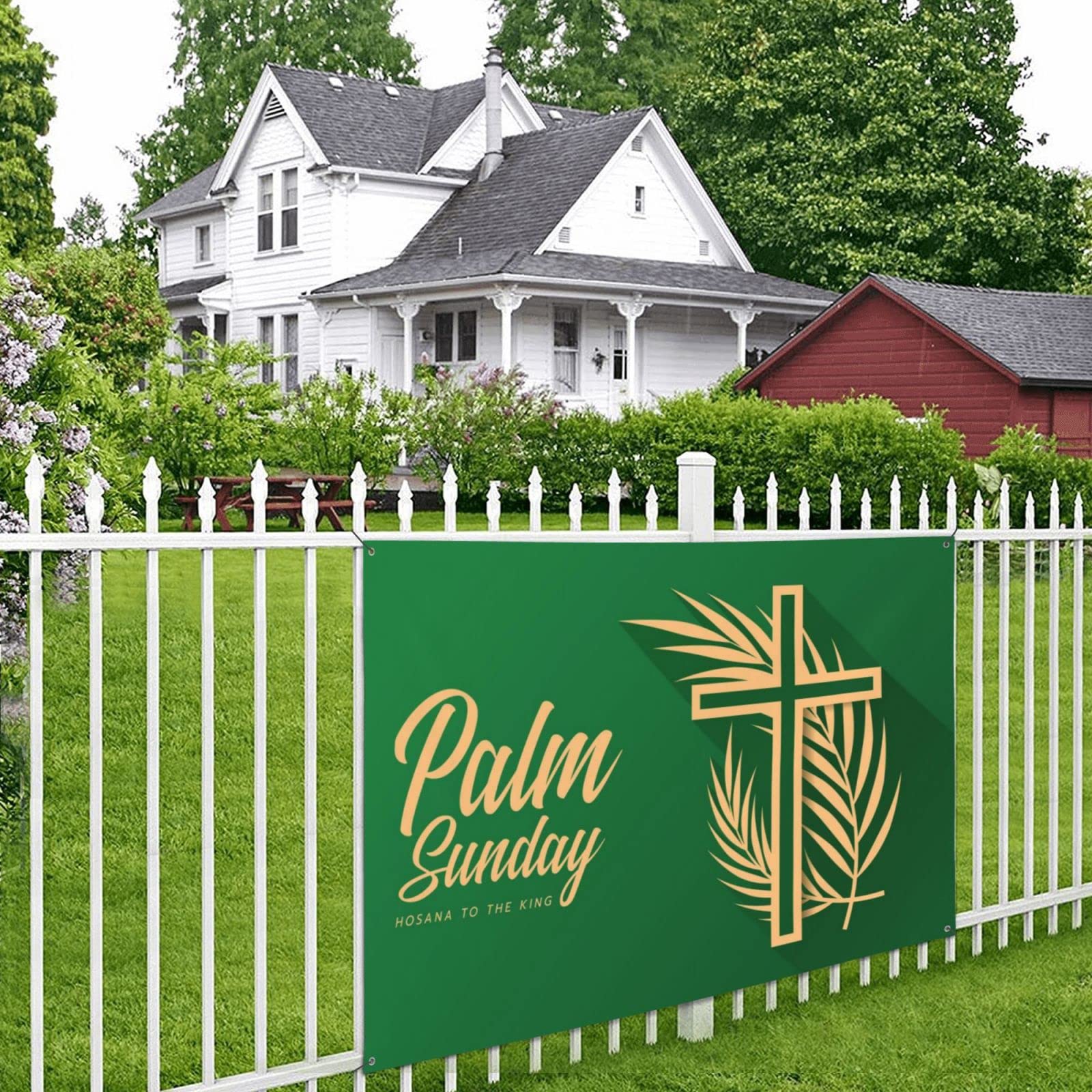 Palm Sunday 2023 Backdrop Banner Decorations Hanging Backdrop Decoration for Festival Party Hanging Decoration 47 × 71inch
