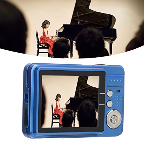 4K Digital Camera, 48MP Mini Children Video Camera, 8X Zoom Pocket Vlogging Camera, 2.7in LCD Display for Photography Continuous Shooting (Blue)