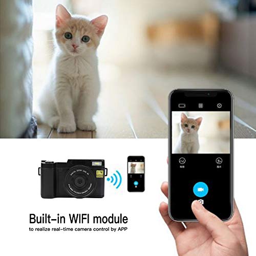 Digital Camera, 3 inch Digital HD Camera, Home Digital Camera, 2.7K 48MP 180 Degree Rotation Micro Single Camera for Windows and for OS X System.