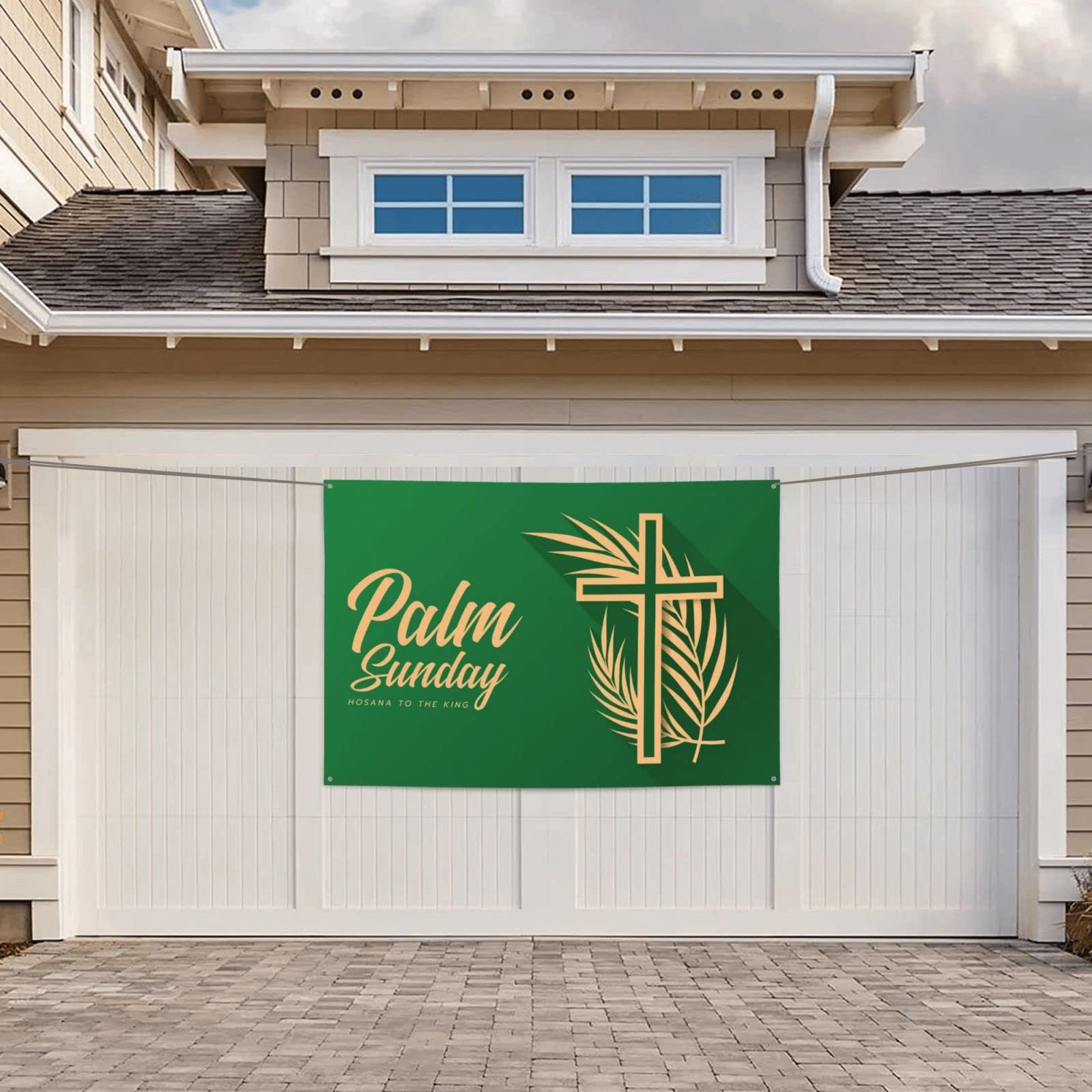 Palm Sunday 2023 Backdrop Banner Decorations Hanging Backdrop Decoration for Festival Party Hanging Decoration 47 × 71inch