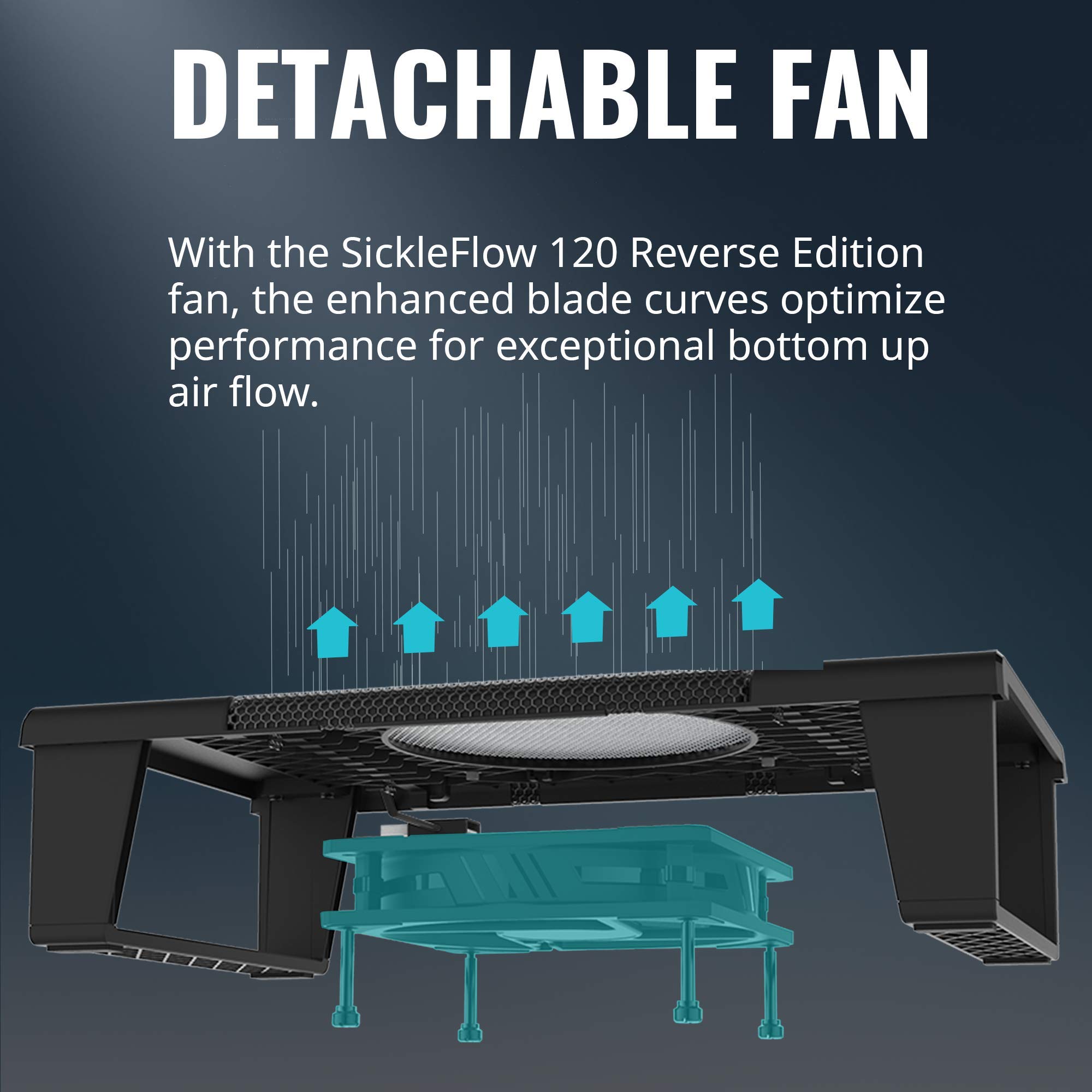 Cooler Master NotePal Connect Stand Network Devices Cooling Solution, Metal Mesh, SickleFlow 120 Reverse Edition Fan, and USB Connectivity