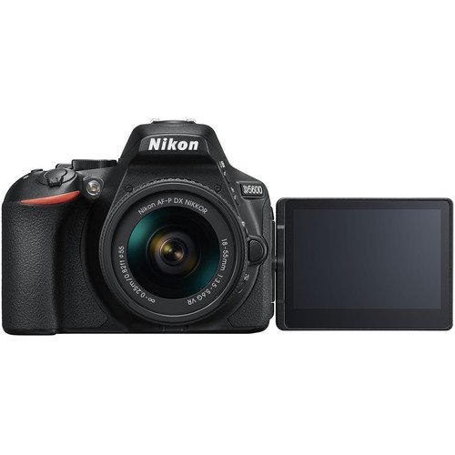 Nikon D5600 DSLR Camera with AF-P DX NIKKOR 18-55mm f/3.5-5.6G VR Lens + Basic Travel Kit (Renewed)