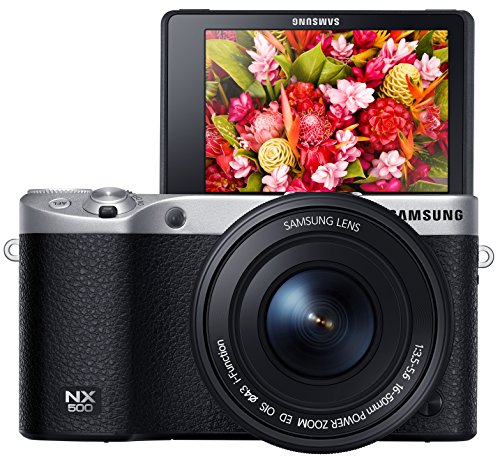 Samsung Electronics EV-NX500ZBMIUS NX500 28 MP Wireless Smart Compact System Camera with Included Kit Lens