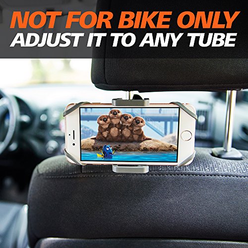 Bike & Motorcycle Phone Mount - For iPhone 14 (13, Xr, SE, Max/Plus), Galaxy S22 or any Cell Phone - Universal ATV, Mountain & Road Bicycle Handlebar Holder. +100 to Safeness & Comfort