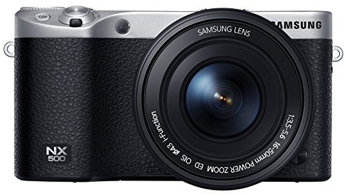 Samsung Electronics EV-NX500ZBMIUS NX500 28 MP Wireless Smart Compact System Camera with Included Kit Lens