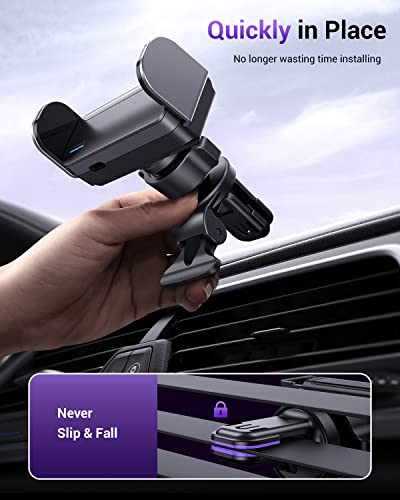 CAFELE Car Vent Phone Holder, [Firmly Grips Your Vent, Never Fall Off] Auto-Clamping Air Vent Phone Holder Car, Phone Mount Car Fit for iPhone 14 13 12 Mini Pro 11, SE(2020), XR, X, XS iPhone 8 7