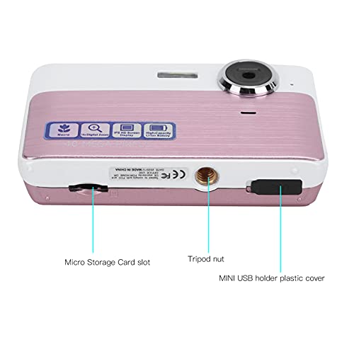 Digital Cameras for Photography, 40MP Vlogging Camera 16X Digital Zoom, Compact Pocket Camera with 2.4 Inch IPS Screen, Portable Camera for Teens Students Seniors (Pink)