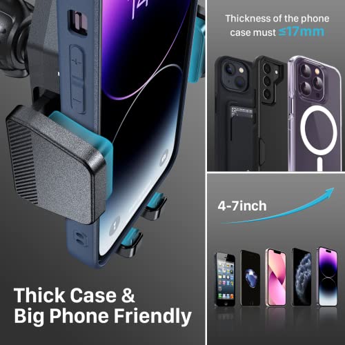 APPS2Car Phone Mount for Car Dashboard & Windshield Military Sturdy Suction Cup Phone Holder [Thick Cases & Big Phones Friendly] Cell Phone Cradle, Compatible with iPhone 14 13 All Phones & Truck/SUV