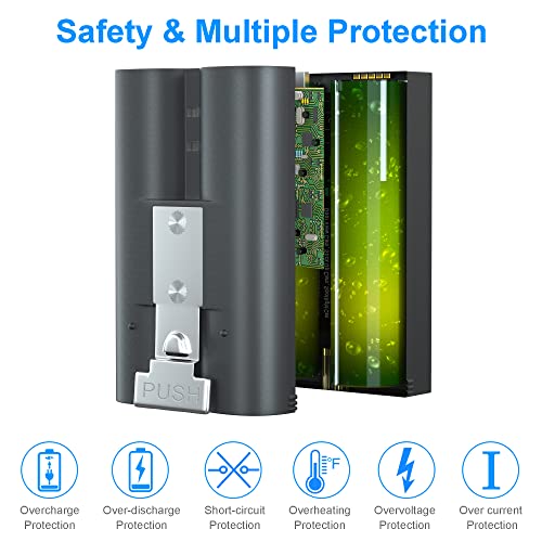 2 Packs 6040mAh Replacement Battery Compatible with Ring- Doorbell Camera 2/3/4, Spotlight Camera, 3.65V Rechargeable Upgraded Lithium-ion Batteries Quick Release