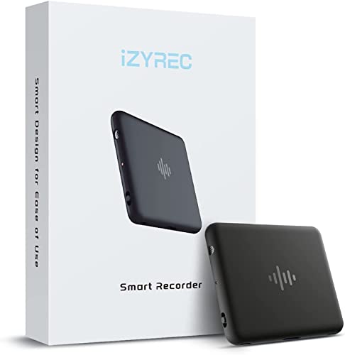 Voice Recorder, iZYREC Voice Recorder with 450mAh Battery for 30 Hours Continuous Recording, 40 Hours Voice Activated Recording & Instant Playback Perfect for Meetings, Cars,Lectures