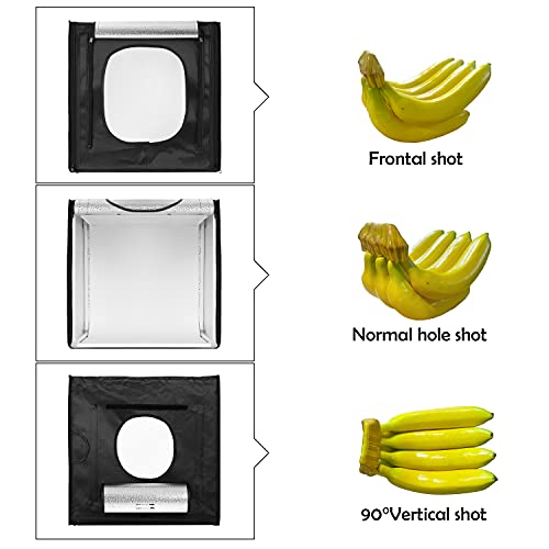 Finnhomy Professional Portable Photo Studio Photo Light Studio Photo Tent Light Box Table Top Photography Shooting Tent Box Lighting Kit, 16" x 16" Cube