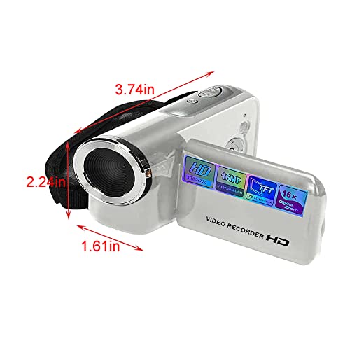Digital Cameras Point and Shoot Digital Camera, 16MP Children's Camera 16X Zoom, Full HD Rechargeable Electronic Mini Camera for Students, Teens, Kids