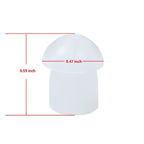 BVMAG 50 Pack Replacement Mushroom Earbud Ear Tips for Acoustic Tube Earpieces Compatible with Motorola Kenwood Baofeng Cobra Midland Icom Two Way Radio