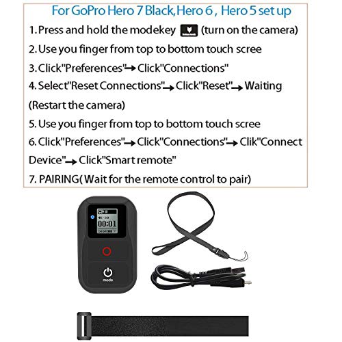 Suptig Remote WiFi Remote Compatible for Gopro Hero 8 Hero 7 Black Hero 6 Hero 5 Hero 4 Hero Session Hero 3 Hero 3+ Hero +LCD Max Fusion Waterproof Wireless Remote WiFi Remote (Black)