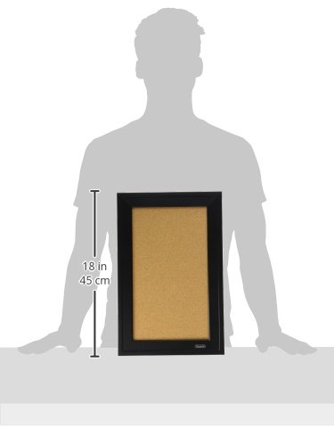 Quartet Cork Bulletin Board, 11โ x 17โ Framed Corkboard, Black Frame, Small Decorative Hanging Pin Board, Perfect for Office & Home Decor, Home School Message Board or Vision Board, Brown (79279)