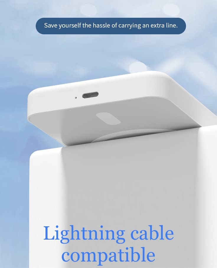 Magnetic Portable Charger Compatible with iPhone Lighting Cable to Charge, no Extra Cable Needed MagSafe Battery Pack, 5000mAh Magnetic Charging Power Bank, Fast Wireless Charge