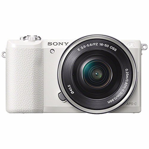 Sony Alpha a5100 Mirrorless Digital Camera with 16-50mm Lens (White) + Battery + Charger + 16GB Bundle 1 - International Version (No Warranty)