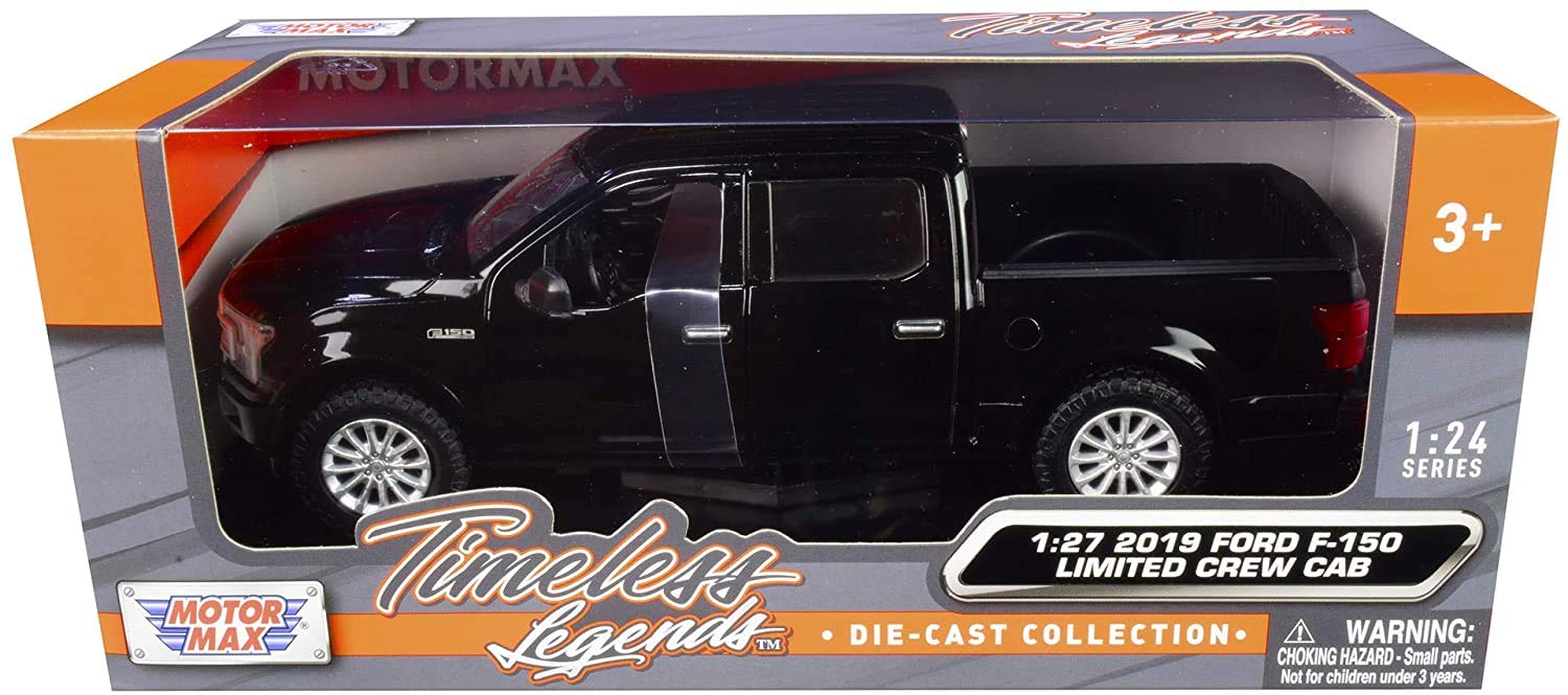 2019 GMC Sierra 1500 Denali Crew Cab Pickup Truck Black 1/24-1/27 Diecast Model Car by Motormax 79362