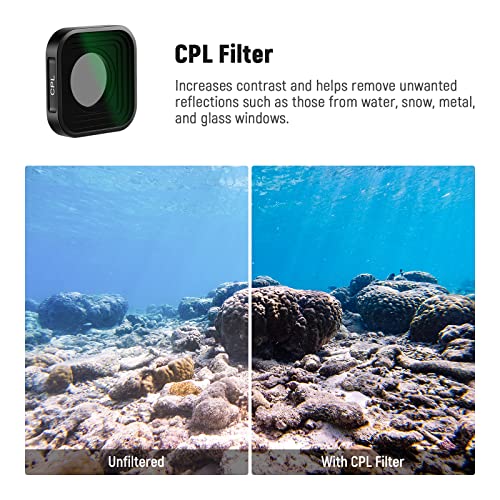NEEWER ND Filter Set Compatible with GoPro Hero 11 Hero 10 Black Hero 9, 6 Pack (CPL/ND8/ND16/ND32/ND64/ND1000) Hero 9 Hero 10 Hero 11 Action Camera Accessory Neutral Density Polarizer Lens Filter Kit