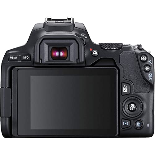 EOS Rebel SL3 DSLR Camera with EF-S 18-55mm f/4-5.6 is STM and EF 75-300mm f/4-5.6 III Lens + Accessory Bundle Kit (Flash, Travel Charger, Extra Battery, and More)