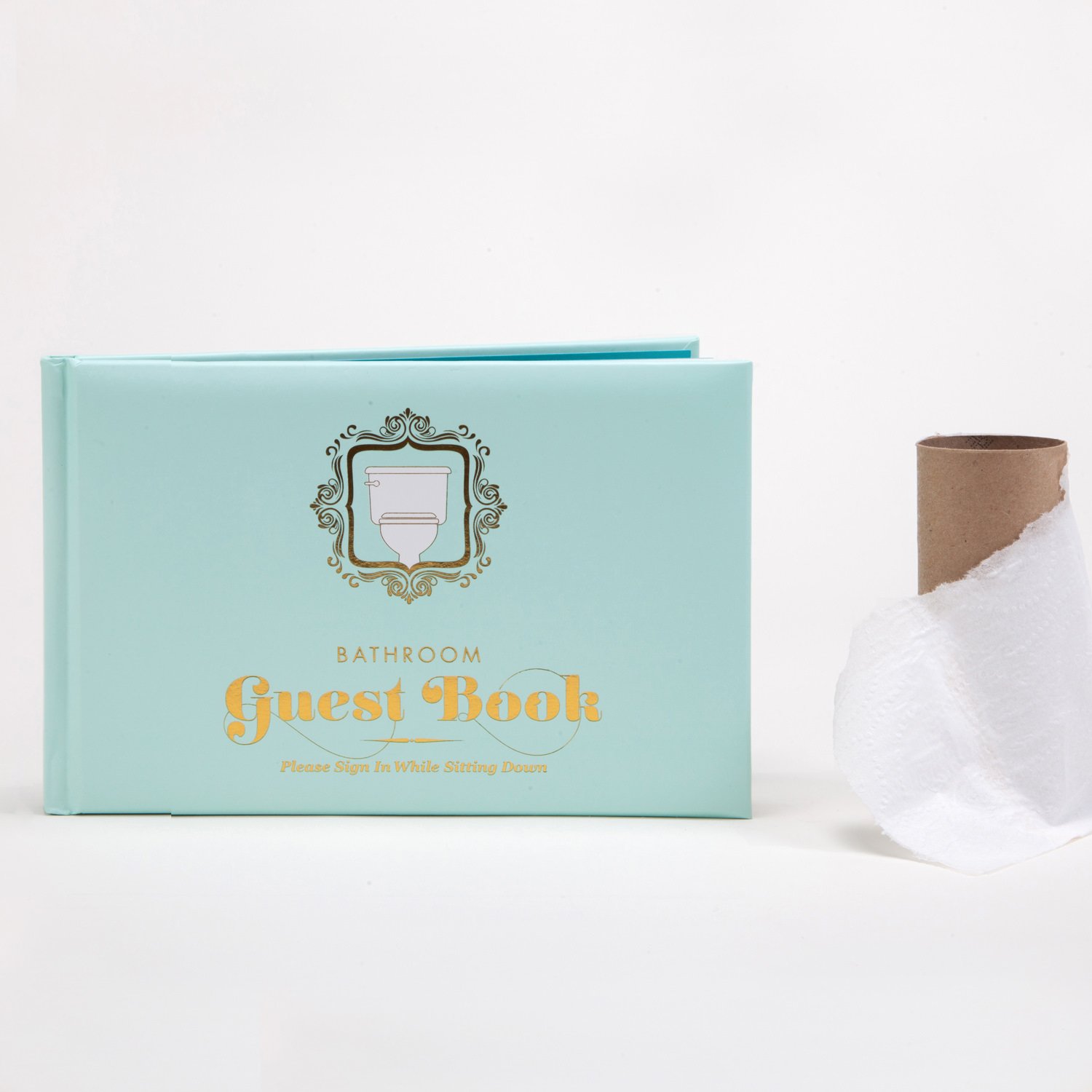 Knock Knock Bathroom Guest Book, Funny Guest Bathroom Book & Gift for Adults, Fill-in-the-Blank Book, 112 Pages