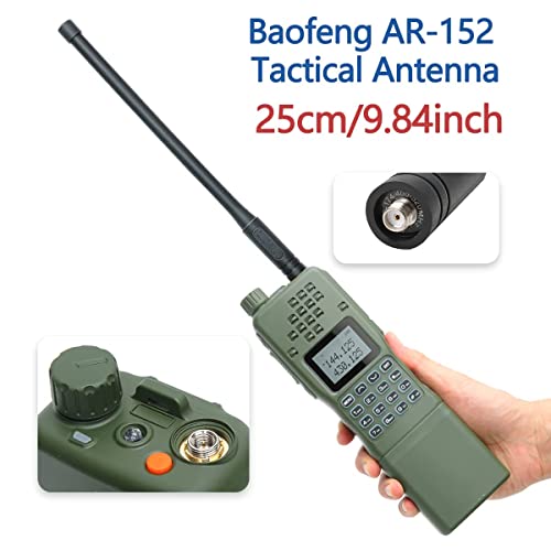 2Pack Baofeng Dual Band VHF UHF SMA-Female Tactical Antenna for Baofeng AR-152 UV-5R UV-82 BF-F8HP BF-H6 BF-888S TP-8Plus Kenwood TYT Etc Two Way Radio