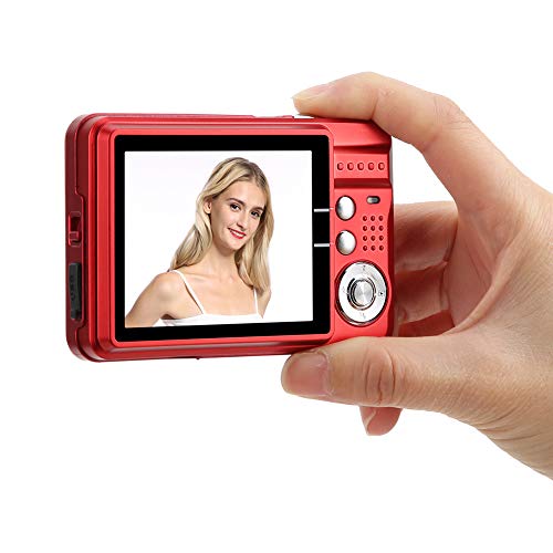 Digital Camera,8X Zoom Card Digital Camera 5 MP 2.7in LCD Display Maximum Support 32GB Memory Card Builtin Microphone (Red)