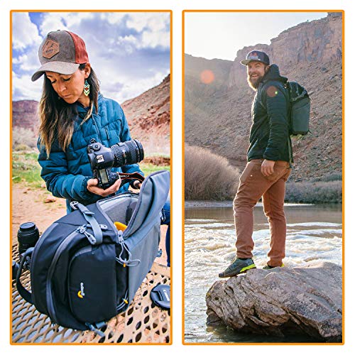 Lowepro LP37260-PWW Photo Active Outdoor Camera Backpack, QuickShelf Dividers, fits 12inch Laptop/2L Hydration, for Mirrorless, Sony, Canon, Nikon, Lenses, Gimbal, Drone, DJI, Osmo, Mavic, Black/Grey, BP200