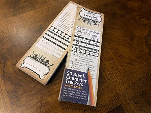 Character Trackers - Initiative Trackers and DM Reference Cards for 5th Edition