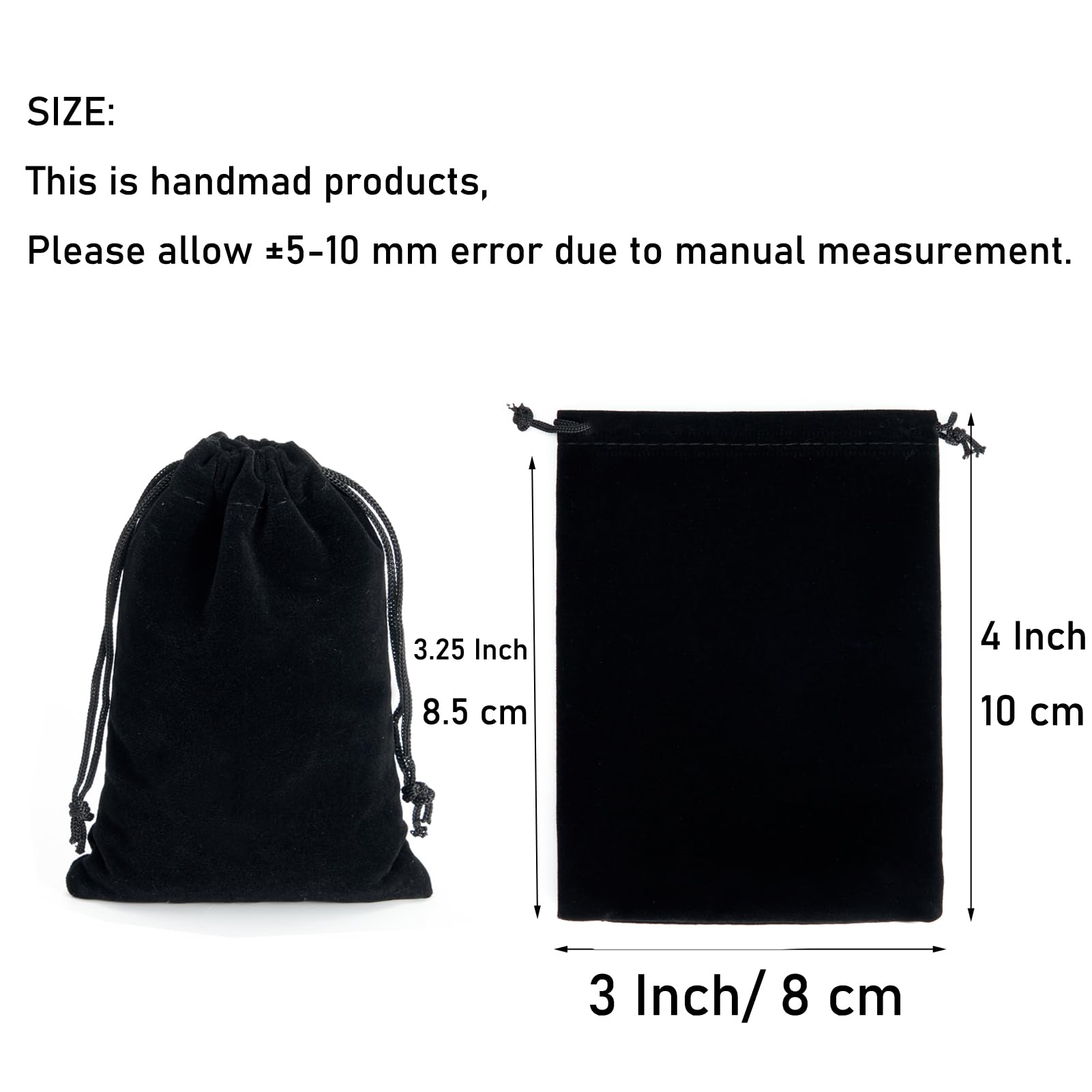 Tendwarm 20 Pcs 3x4 Inches Velvet Drawstring Bags Jewelry Pouches Candy Bags Christmas Wedding Favors