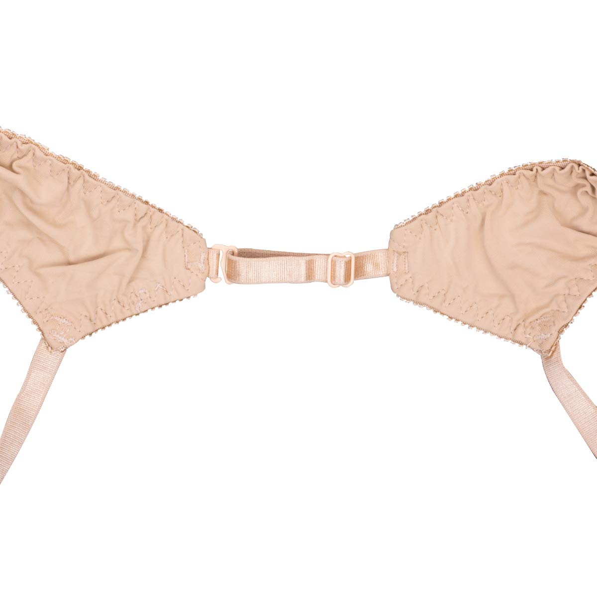 Aneliya Women's Lace Garter Belt for Thigh High Stockings(Beige)