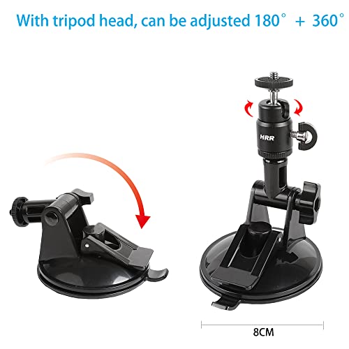 PellKing Action Camera Suction Cup Mount with Adhesive Pad for Car Dashboard Vehicle Windshield & Window Holder Compatible with GoPro Hero 11 10 9 8 7 6 4 5, DJI Osmo Action 2 3, Akaso, Insta360 etc