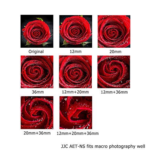 JJC F Mount Auto Focus Macro Extension Tube Set for Nikon D850 D750 D780 D3500 D3400 D7500 D7200 D7100 D7000 D5600 D5500 D5300 D5200 D5100 D5000 D3300 D3200 D3100 D800 D810 D700 D610 D600 D500 & More